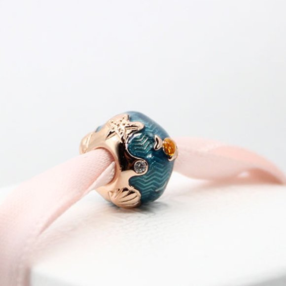 Pandora | Jewelry | Pandora Shimmering Ocean Waves Fish Charm | Poshmark